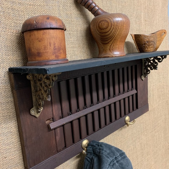 Handmade | Wall Decor | Farmhouse Repurposed Black Rustic Shutter Wall ...